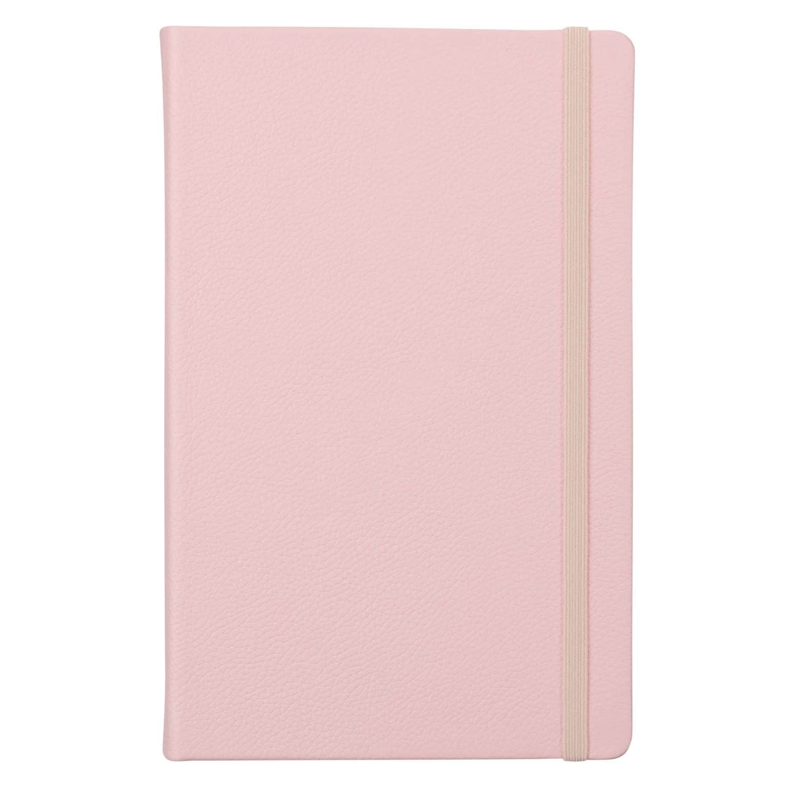 Quartz Pink Notebook | Light Pink Leather Notebook | Cute Pink Notebook